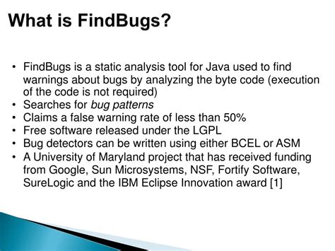 Ppt Finding Even More Bugs With Findbugs Powerpoint Presentation