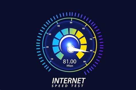 Modelo De Teste De Velocidade Da Internet Vetorial Vetor Premium