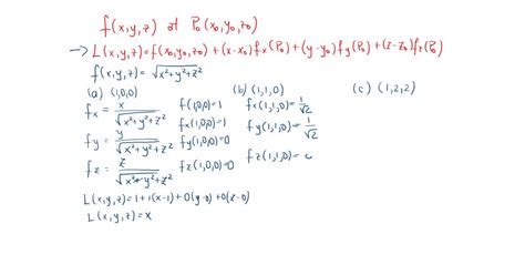 solved find the linearizations l x y z of the functions at the given