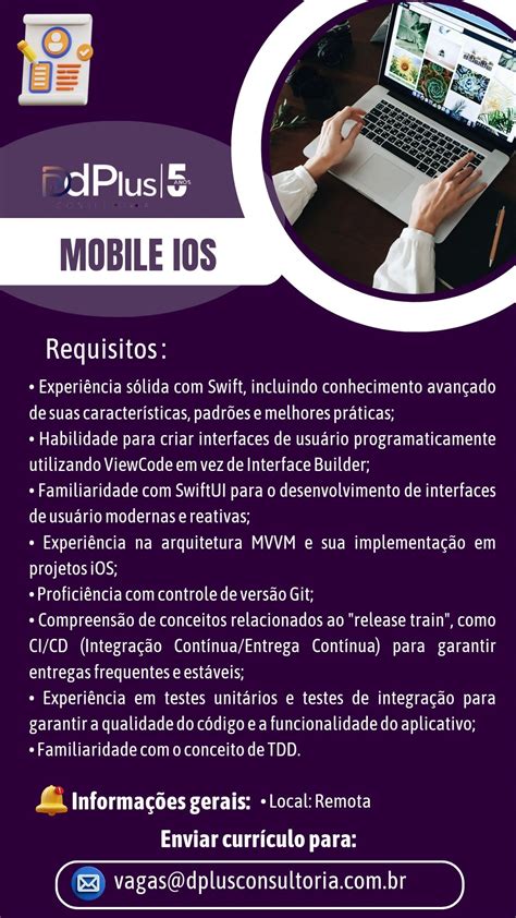 Dplus Consultoria On Linkedin Vagasti Tech Empregoti Ti Mobileios