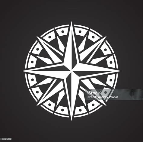 선박 해양 나침반 그래픽 및 웹 디자인에 대 한 배경에 아이콘 간단한 벡터 기호입니다 웹 사이트 버튼 또는 모바일 앱에 대 한 인터넷 개념 기호입니다 교통수단에 대한 스톡