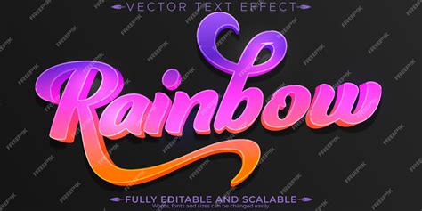 Premium Vector Colorful Text Effect Editable Vibrant And Lively
