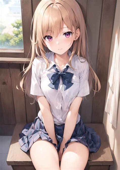 孤影悄然插画师mew（みゅぅ）的ai绘图jk少女插画图片 Bobopic