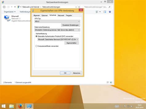 Ipsec Ikev2 Unter Windows 8 Einrichten Perfect Privacy
