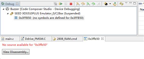 ccs5 5 debug仿真，第一次能运行，复位后，就不行运行了，显示出错 c2000™︎ 微控制器论坛 c2000 微控制器