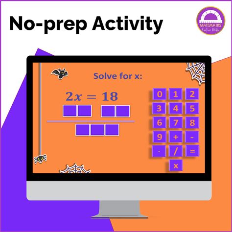 Halloween Solving One Step Equations Activities No Negatives Made By Teachers