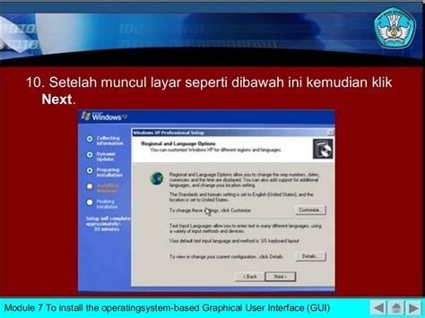 melakukan instalasi sistem operasi berbasis graphical user interface