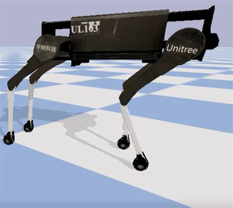 10 Pronk Gait Simulation Using Pybullet Software Where It Shows The