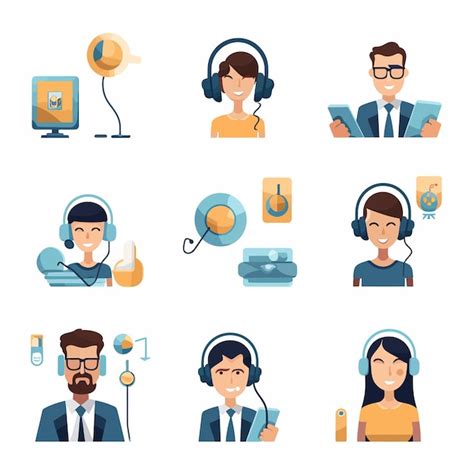 Premium Vector Customerserviceiconsetvector