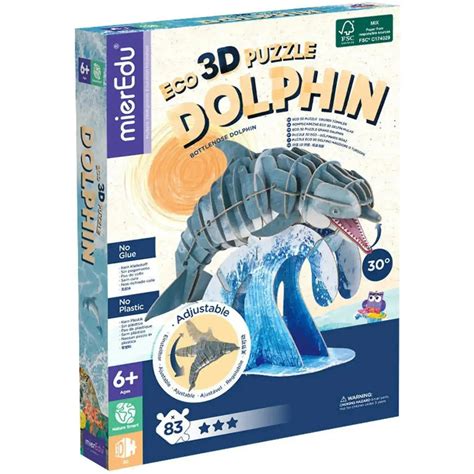 Mieredu Eco 3d Puzzle Bottlenose Dolphin Toybox Tales