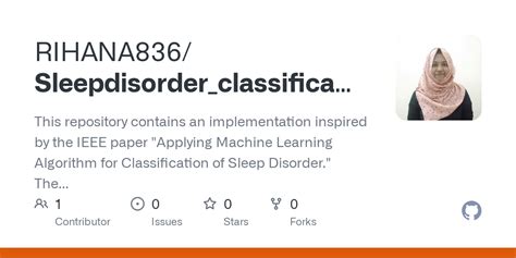 Github Rihana836sleepdisorderclassification This Repository