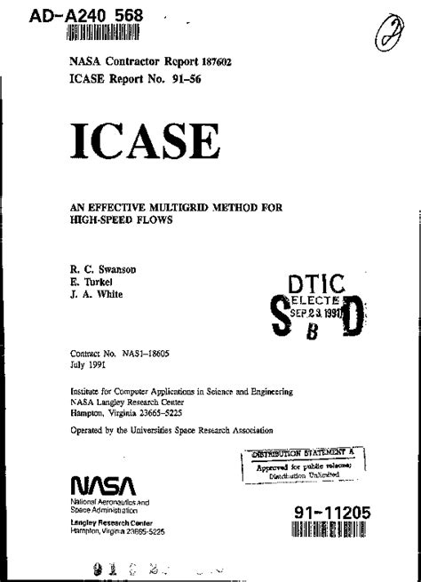 Pdf An Effective Multigrid Method For High Speed Flows