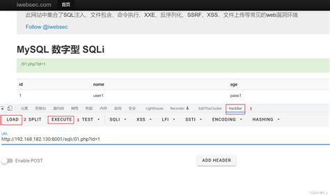 Ctf学习笔记2：iwebsec Sql注入漏洞 01 数字型注入ctf Sql 数字型注入 绕过 Csdn博客