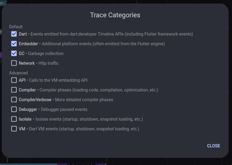 Selected Trace Categories Dont Match The Timeline Streams Enabled By The Vm · Issue 6154