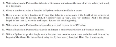 Solved Write A Function In Python That Takes In A Chegg