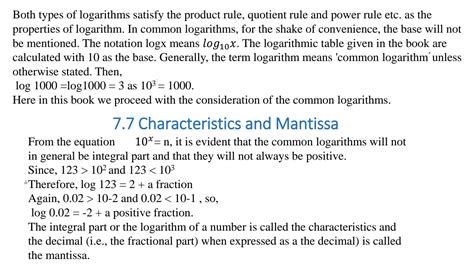 Solution Types Of Logarithm Studypool