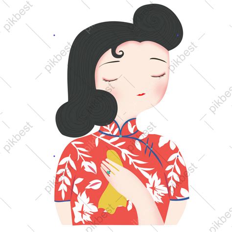 Cartoon Classical Girl Character Image Element Psd Png Images Free