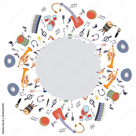 Musical Instruments Border Stock Illustration Adobe Stock