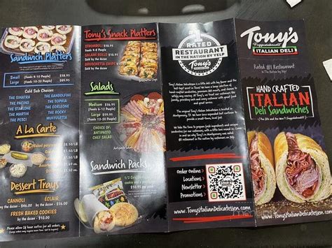 Tonys Italian Deli Menu In Spring Tx Order Delivery And Reviews