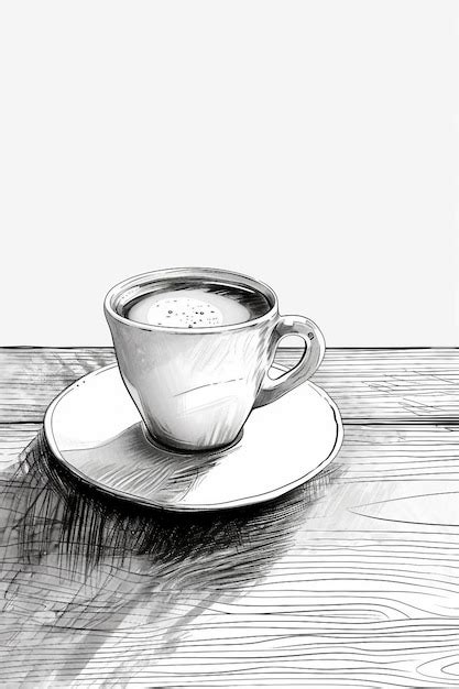 Linear Illustration Espresso Yourself Single Ai Generate Illustration