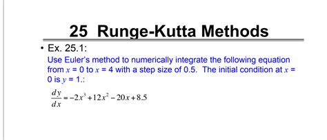 solved 25 runge kutta methods ex 25 1 use euler s method