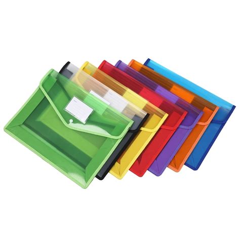 9pcs Set A4 Plastic File Wallet Document Folder Pr Grandado