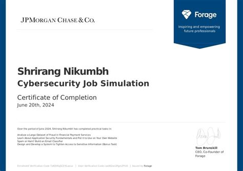 Shrirang Nikumbh On Linkedin Cybersecurity Internship Jpmorganchase
