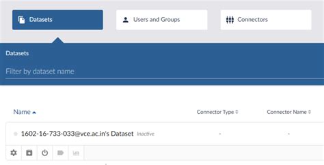 enable and disable a dataset