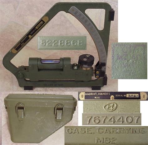 Us Wwii Clinometer Quadrant M1a1 And Case M82 Very Good Condition The
