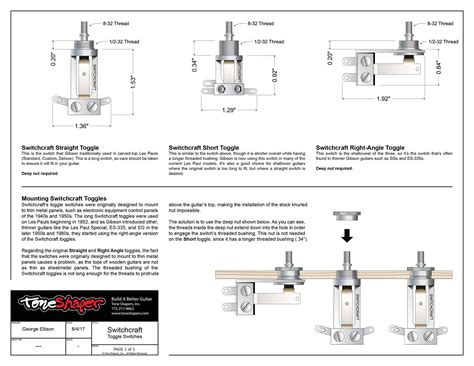 switchcraft 3 way toggle switch short straight toneshapers