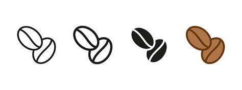 커피 콩 아이콘입니다 볶은 씨앗 기호입니다 유기 카페인 벡터 그림 에스프레소와 미식가 아로마 기호 갓 양조한 음료 픽토그램 농업 및 에너지 개념 0명에 대한 스톡 벡터 아트