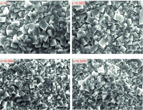Sem Surface Micrographs Of Bknt X Ceramics With Various Compositions