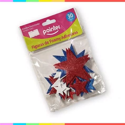 Sticker Goma Eva Estrellas Tricolor Pointer Cuotas Sin Interés