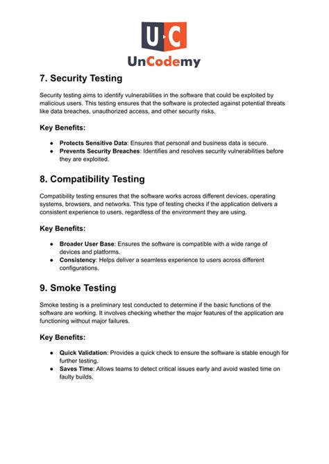 The Most Important Types Of Software Testingpdf