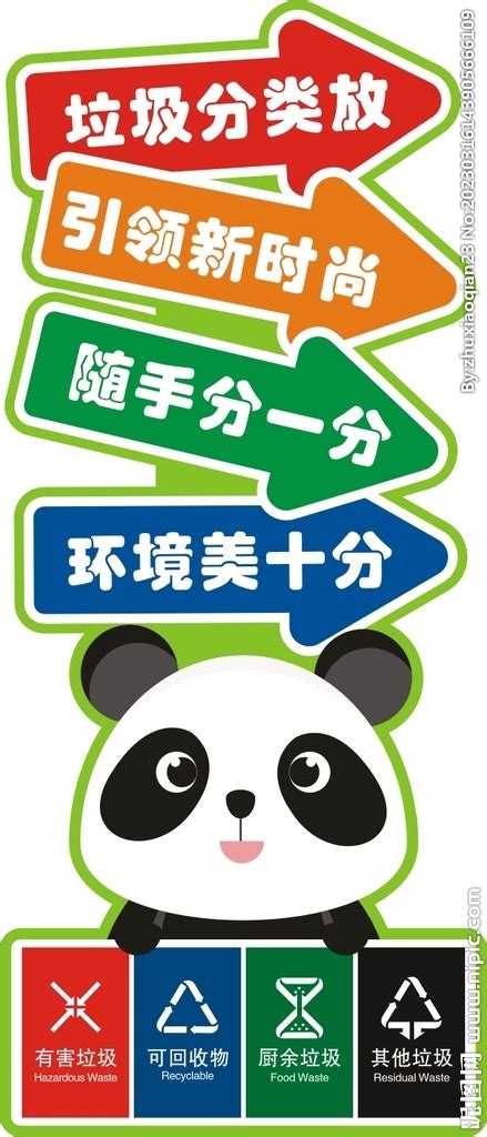 垃圾分类指引牌设计图 广告设计 广告设计 设计图库 昵图网