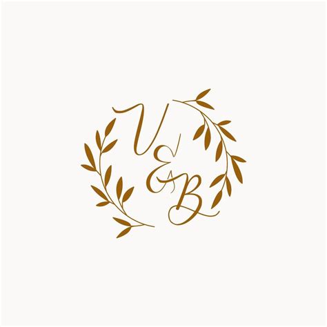 Vb Initial Wedding Monogram Logo 15282527 Vector Art At Vecteezy