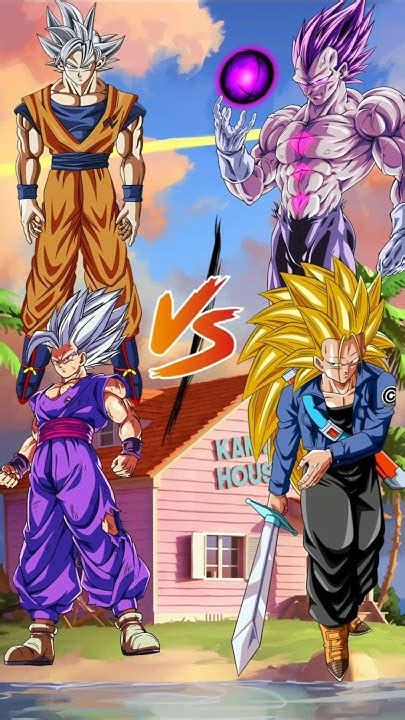 GOKU AND GOHAN VS VEGETA AND TRUNKS#dragonball#short#viral# - YouTube