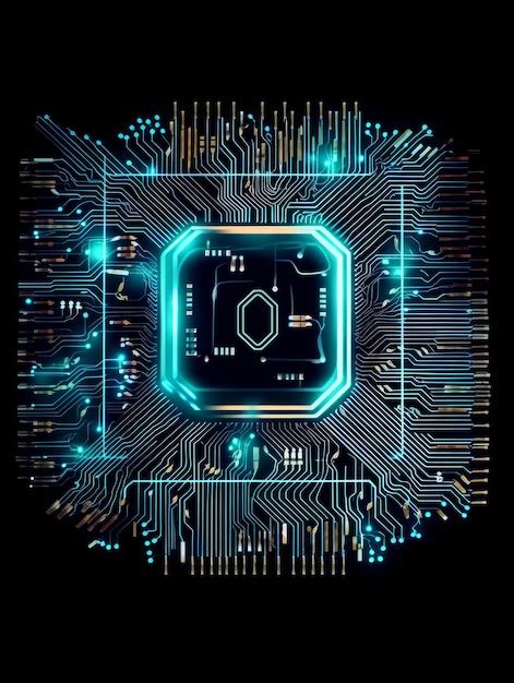Premium Photo Microchip Of Modern Computer Circuit Board Abstract