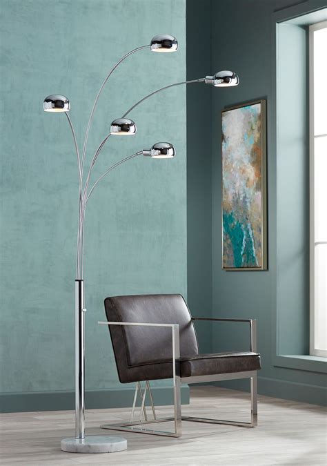 Possini Euro Design Infini Mid Century Modern Arc Floor Lamp 78 Tall