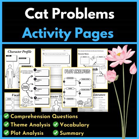 Cat Problems Comprehension Activities Novel Study By Cruze Delali