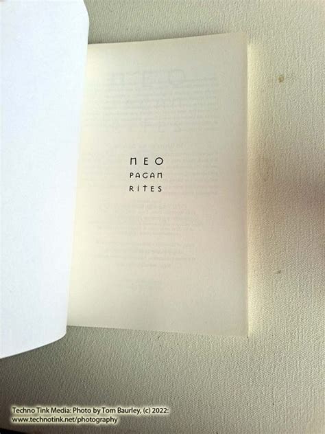 Neo Pagan Rites A Guide To Creating Public Rituals That Work By Isaac