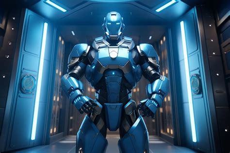 premium ai image advanced robotic bank security