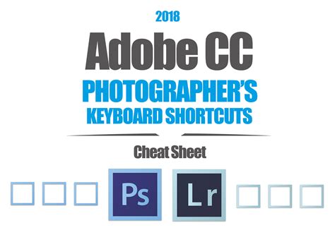 Adobe CC Photographers Keyboard Shortcuts Cheat Sheet Make A Website Hub