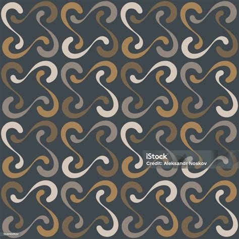 Seamless Tile Pattern In Traditional Style Simple Abstract Spiral