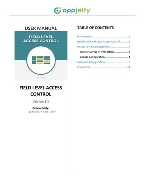 Suitecrm Field Level Access Control Plugin Pdf
