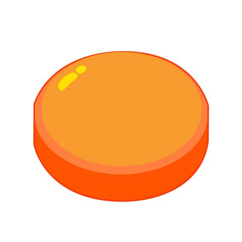 Orange 3d Button Icon Background For Web Or Print Design Element