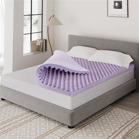 2 Inch Egg Crate Twin Memory Foam Mattress Topper Lavender