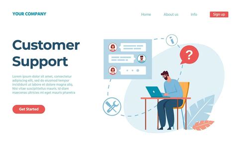 Customer Support Service Assistant To Client Landing Page 23835674