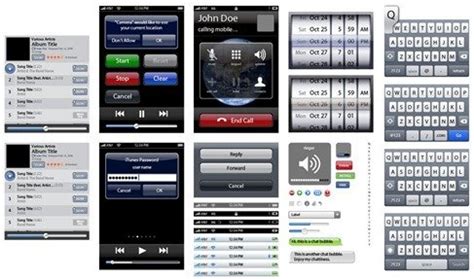 IPhone UI Vector Elements Free Vector Download FreeImages