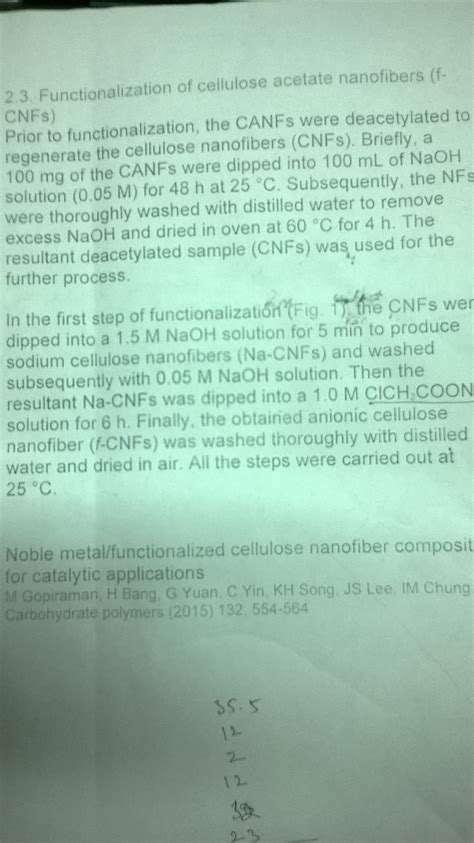 Deacetylation Of Electrospun Cellulose Acetate Nanofibers Researchgate